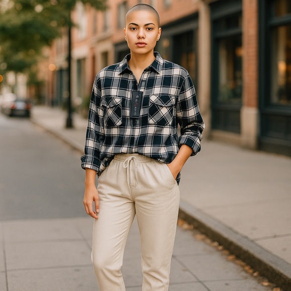 Polly & Esther | Tops | Plaid Polly Esther Grunge Retro Button Down ...